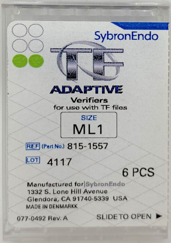 Sybron Endo TF Adaptive Verifiers, 815-1553, Small, Red, SM3, 6/pk